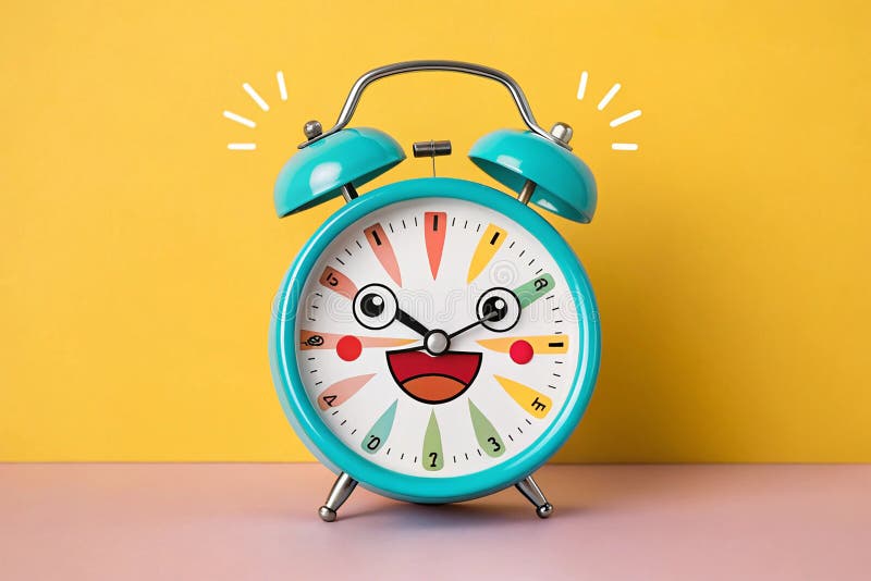 Alarm Clock. Wake Up Timer Clock. Morning Timer Clock Cartoon Design ...
