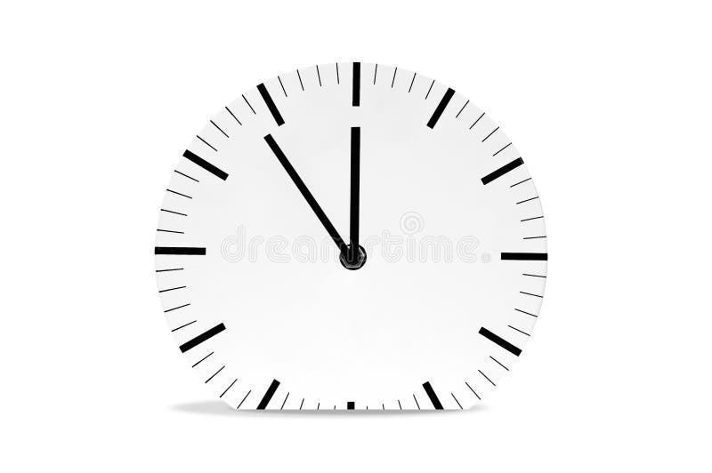 Alarm Clock, White Dial Isolated on White Background Stock Image ...