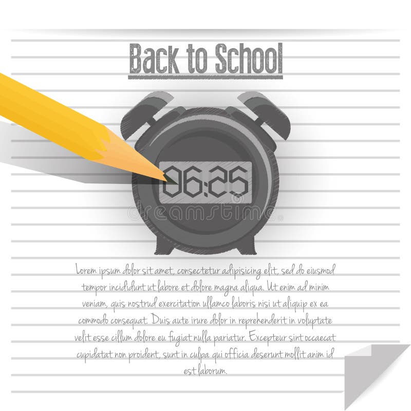 Alarm Clock with White Space for Text Stock Vector - Illustration of ...