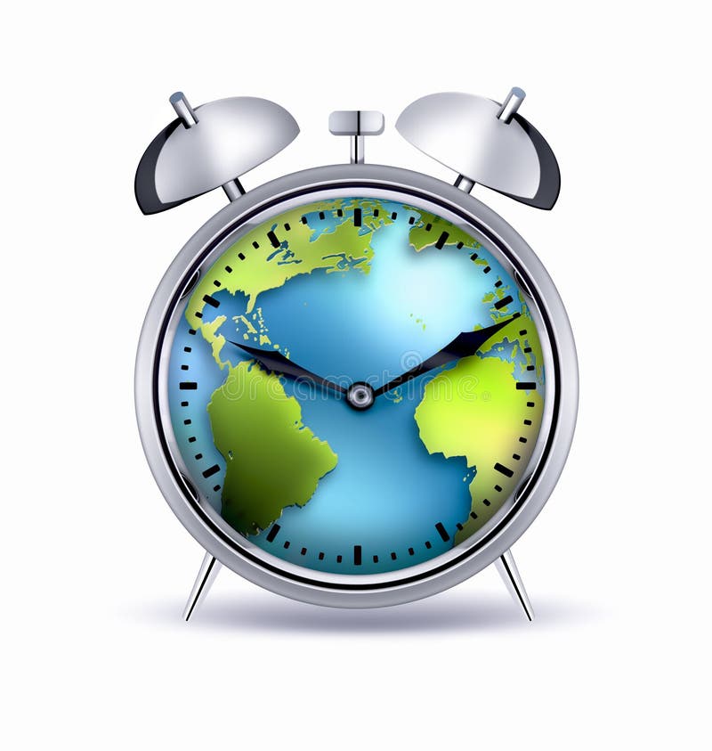Alarm clock world stock illustration. Illustration of concepts - 32713803