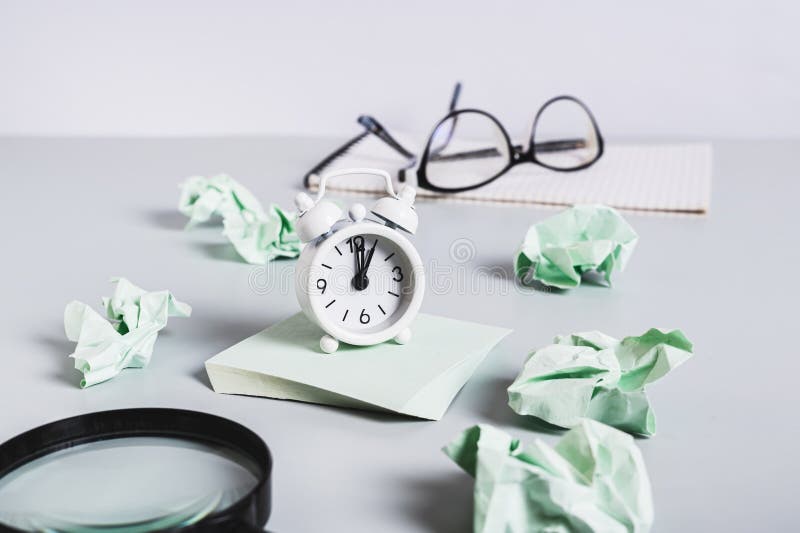 Glasses on the Desk in the Office, Stock Image - Image of work, office ...