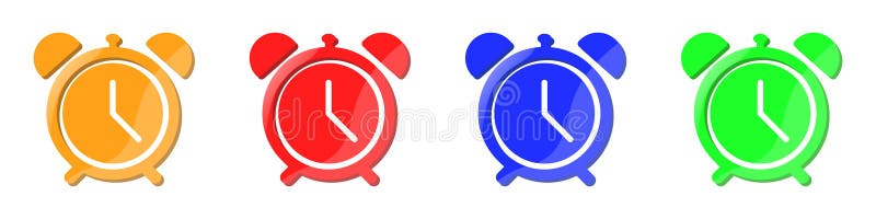 Alarm Clocks Set of Vector Icons. Stylish Alarm Clock Vector. Time ... Alarm Clocks Set of Vector Icons. Stylish Alarm Clock Vector. Time ...