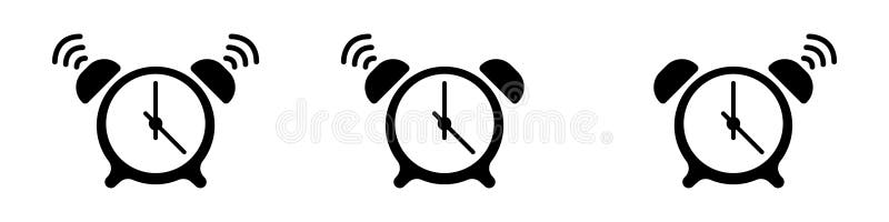 Alarm Clocks Vector Set. Countdown Icon. Vibrating Alarm Clock Vector ...
