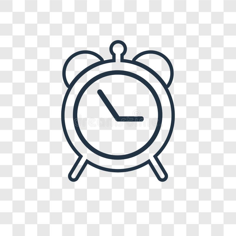 Alarm Concept Vector Linear Icon Isolated on Transparent Background ...