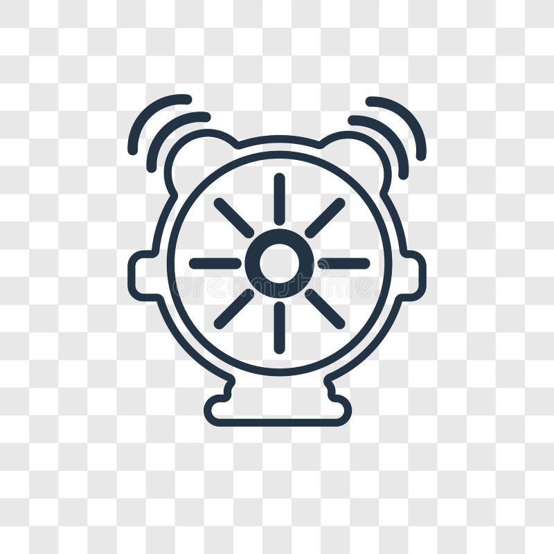 Alarm Concept Vector Linear Icon Isolated on Transparent Background ...