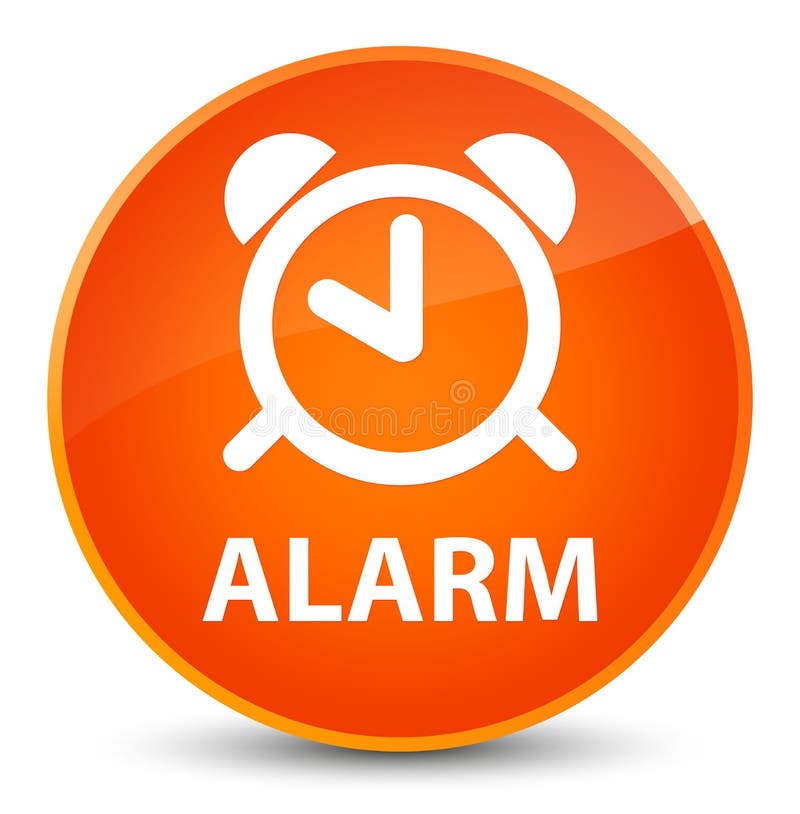 Alarm Elegant Orange Round Button Stock Illustration - Illustration of ...