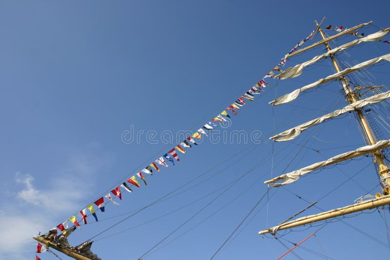 Alarm Flags of a Sailing Vessel Stock Photo - Image of alexander ...