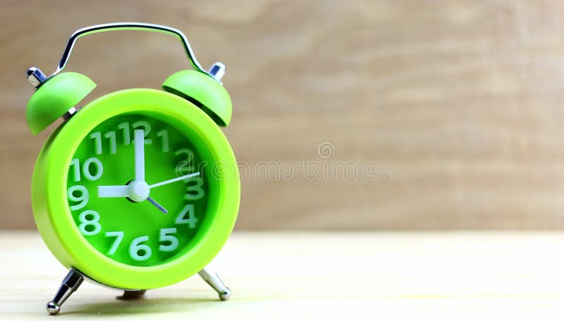 Alarm green clock stock photo. Image of waking, green - 64217642