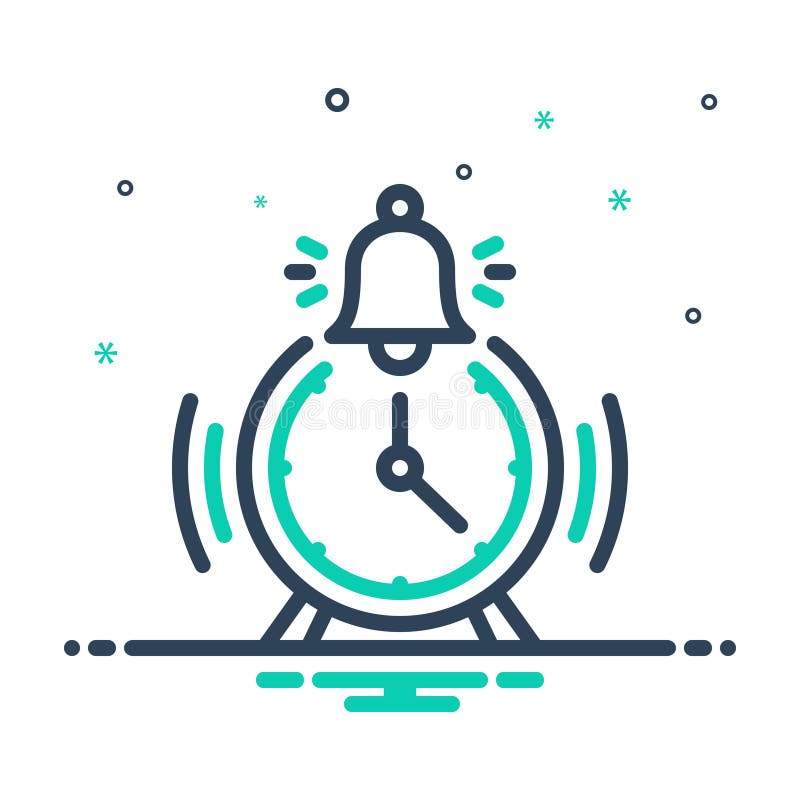 Mix Icon for Alarm, Awakening and Clock Stock Vector - Illustration of ...