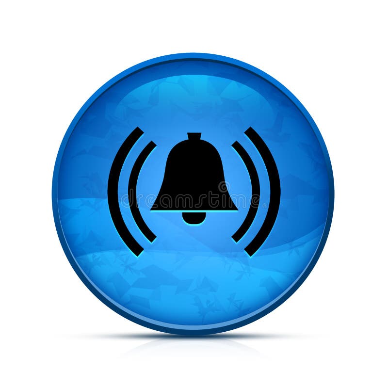 Alarm Icon on Classy Splash Blue Round Button Illustration Stock ...