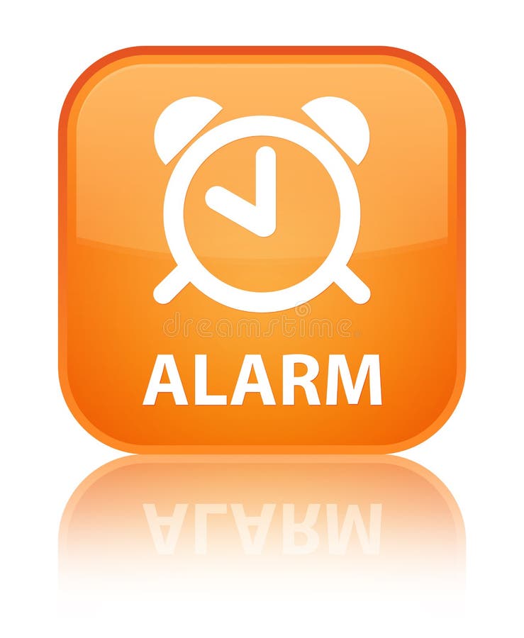Alarm Special Orange Square Button Stock Illustration - Illustration of ...