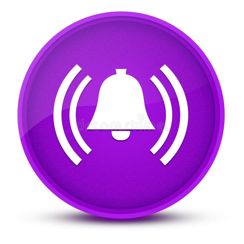 Alarm Luxurious Glossy Purple Round Button Abstract Stock Illustration ...