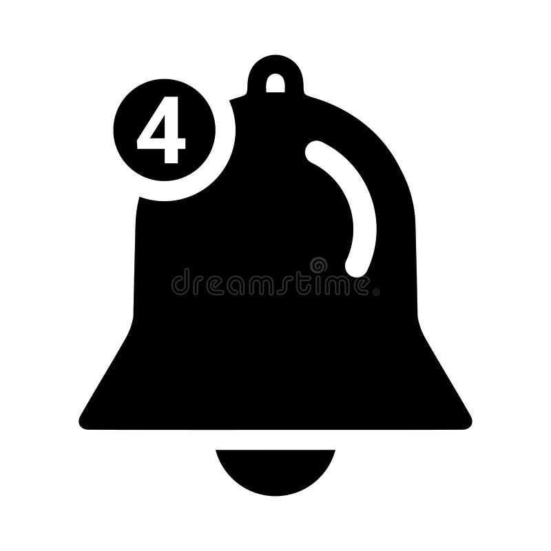 Alarm, Notification Icon. Black Vector Graphics Stock Vector ...