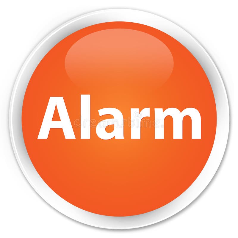 Alarm Premium Orange Round Button Stock Illustration - Illustration of ...