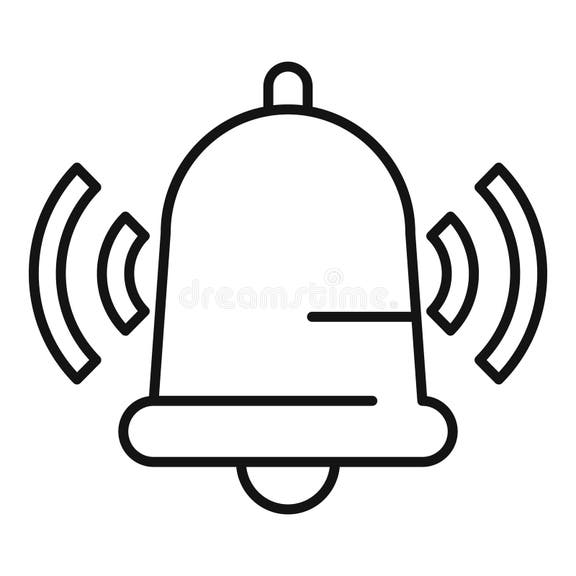 Alarm Ringer Bell Icon Outline Vector. Secured Coverage Stock Vector ...