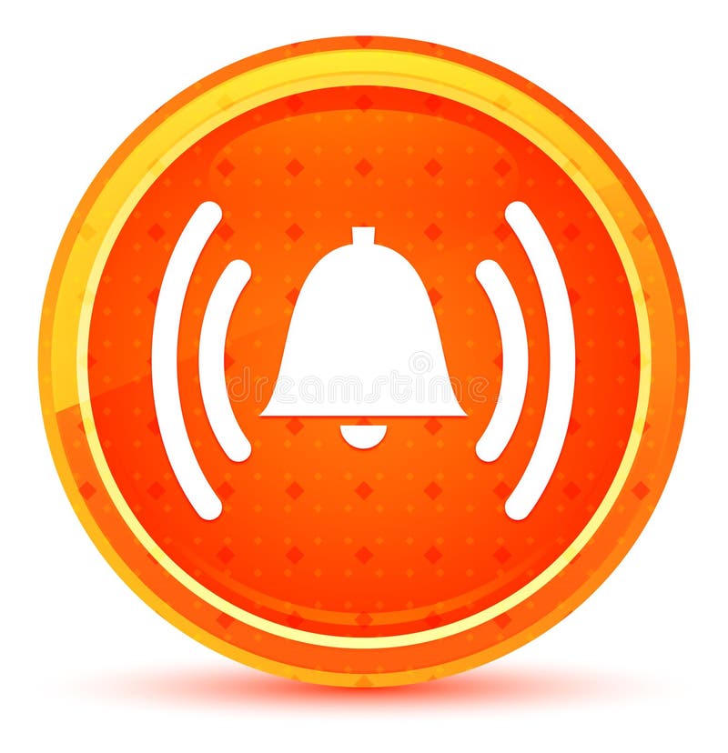 Alarm Ringing Bell Icon Natural Orange Round Button Stock Illustration ...