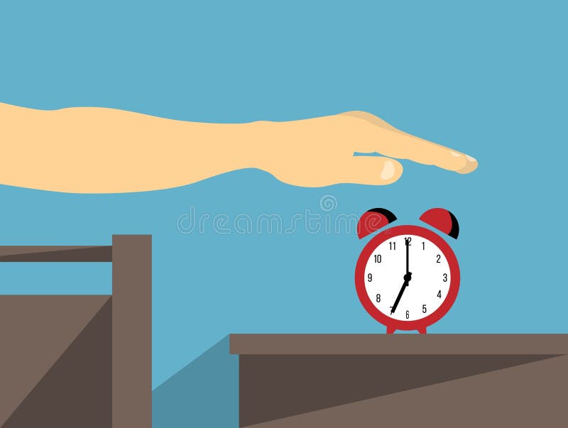 Alarm Ringing Early in the Morning by the Bed with Human Hand Stock ...