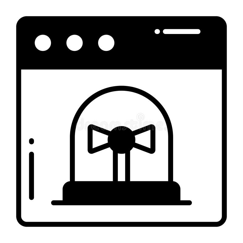 Alarm Sign on Web Page Vector Design of Web Error in Modern Style Stock ...