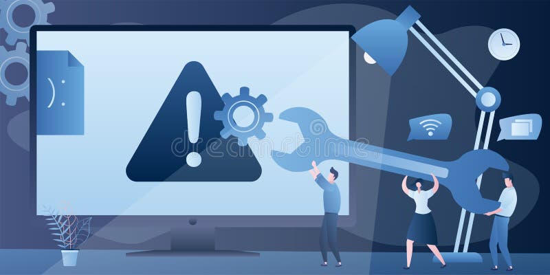 Alarm Signal on Display. System, Webpage Error or Security Problem ...