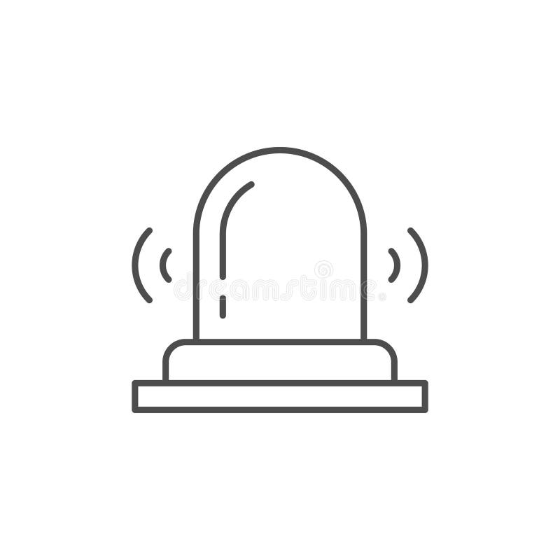 Siren Line Icon, Outline Icon Style, Linear Pictogram Icon, Fire Siren ... Siren Line Icon, Outline Icon Style, Linear Pictogram Icon, Fire Siren ...