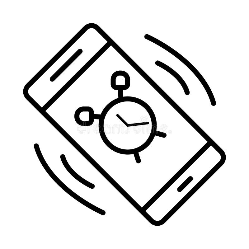 Alarm Smart Phone Icon Vector Stock Illustration - Illustration of ...