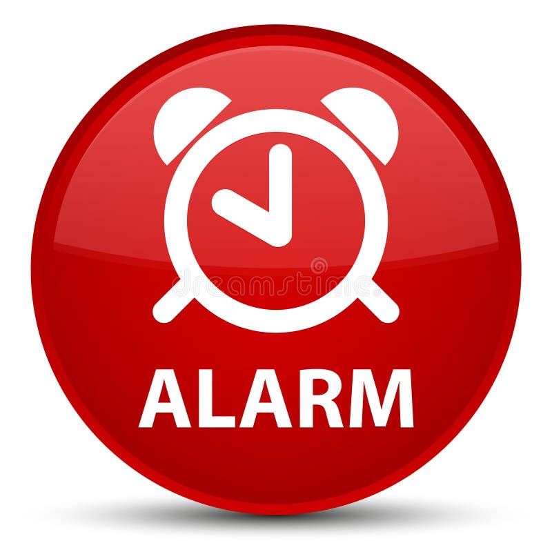 Alarm Special Red Round Button Stock Illustration - Illustration of ...
