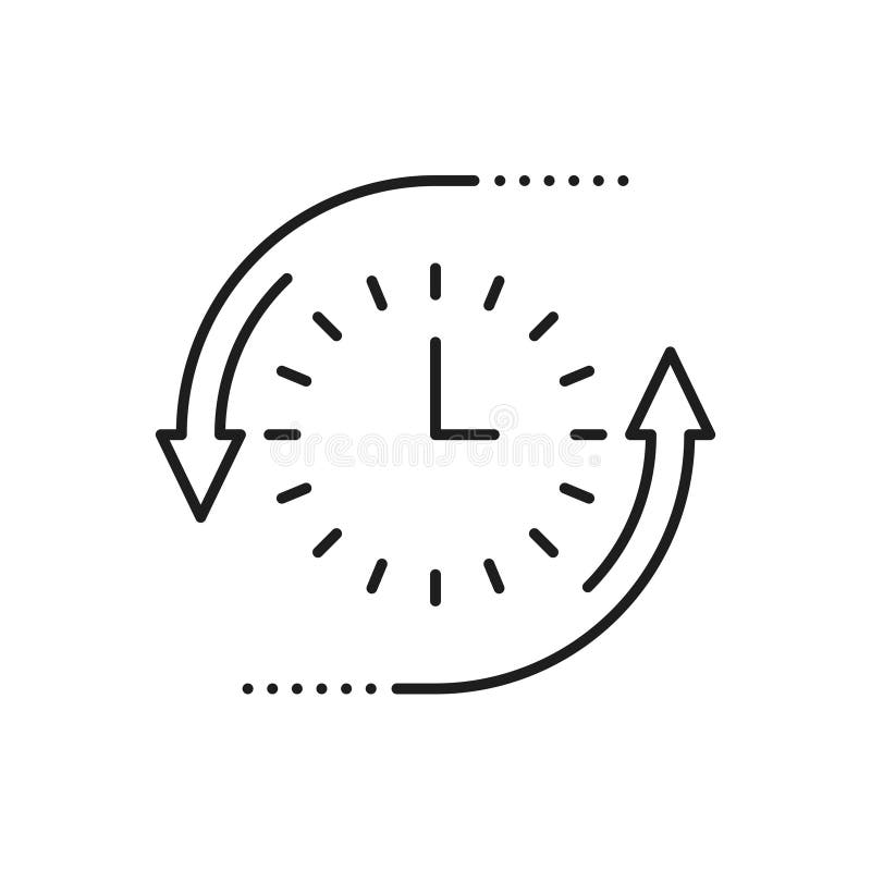 Alarm Stopwatch Isolated Clock Timer Outline Icon Stock Vector ...