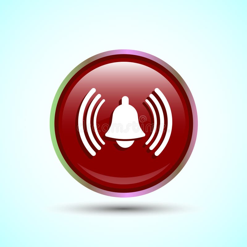 Alarm Symbol Notification Bell Icon Button Design Illustration Stock ...