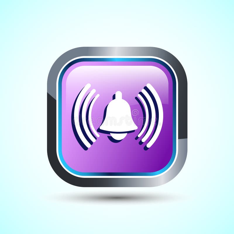 Alarm Symbol Notification Bell Icon Button Design Illustration Stock ...