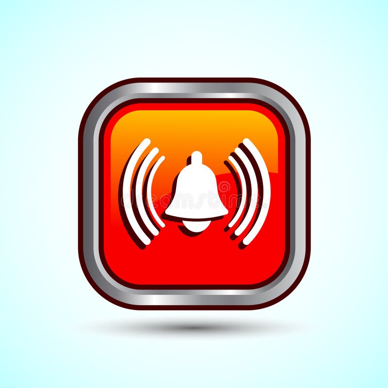 Alarm Symbol Notification Bell Icon Button Design Illustration Stock ...
