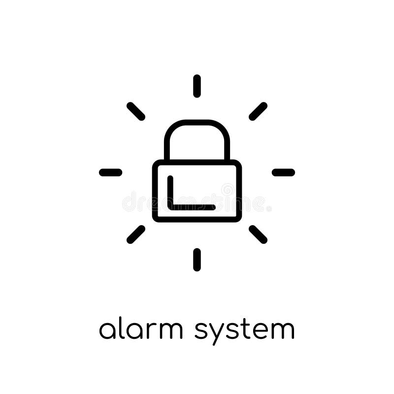 Burglar Alarm Icon from Electronic Devices Collection. Stock Vector ...