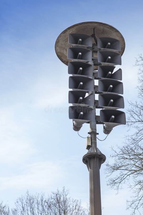Megaphone Tower stock photo. Image of metal, message, amplifier - 2137742