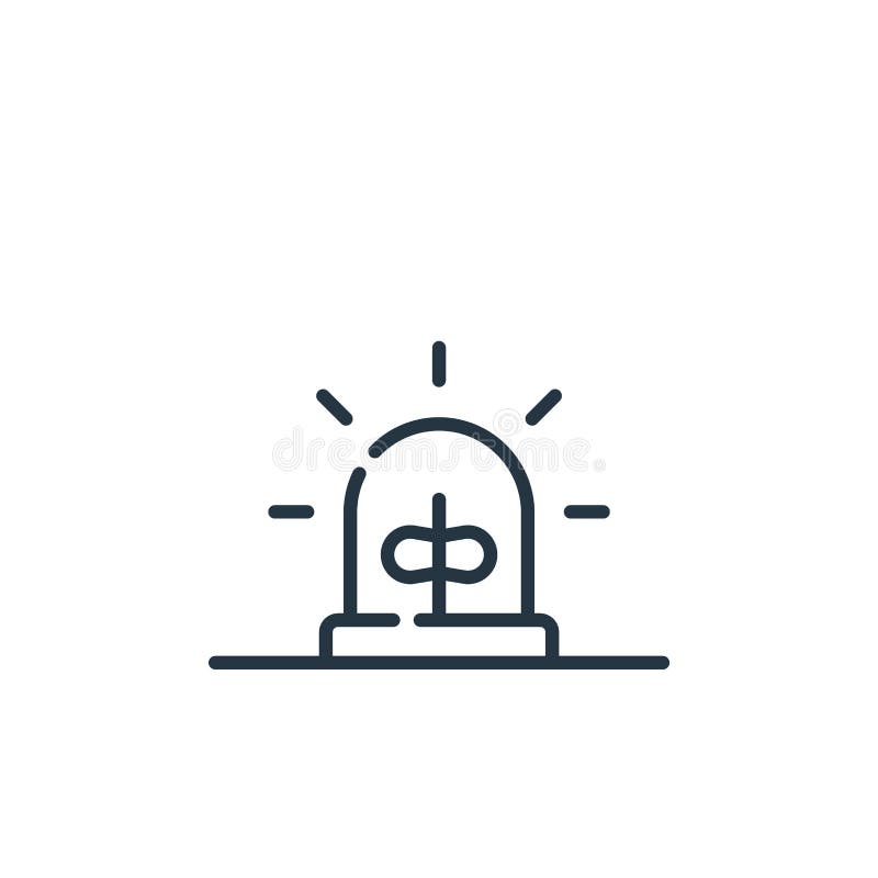 Alarm Vector Icon Isolated on White Background. Outline, Thin Line ...