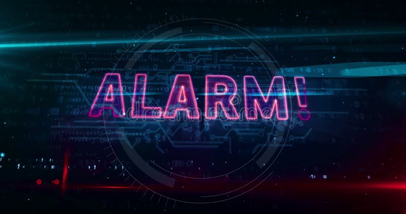 Alarm Warning Symbol Abstract Loopable Animation Stock Video - Video of ...