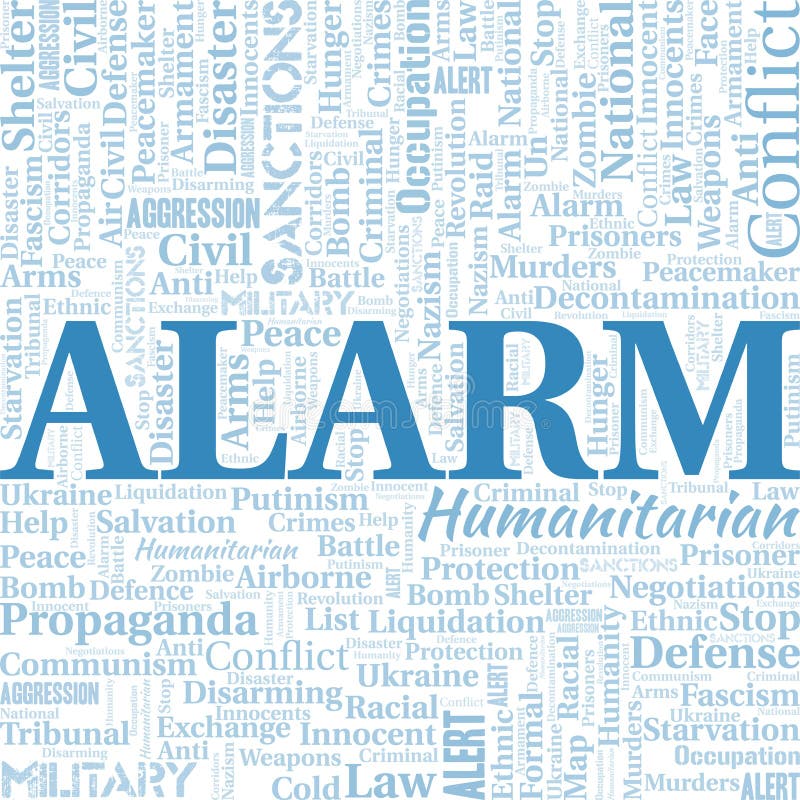 Alarm Word Cloud. Vector Made with the Text only. Stock Vector ...