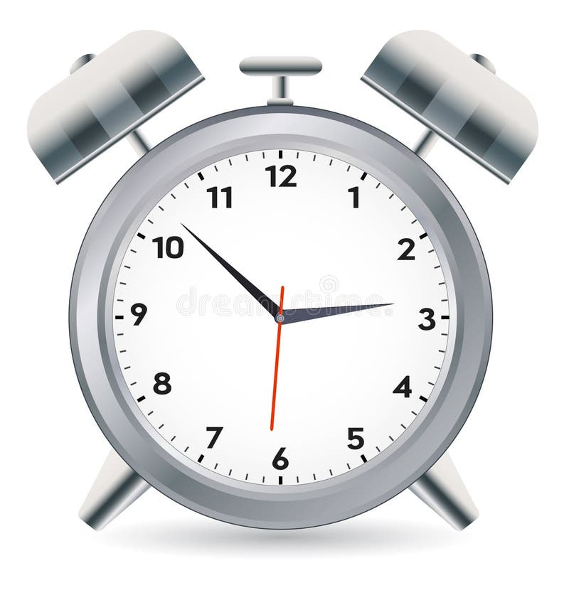 Alarma del reloj ilustración del vector. Ilustración de plata - 11538746