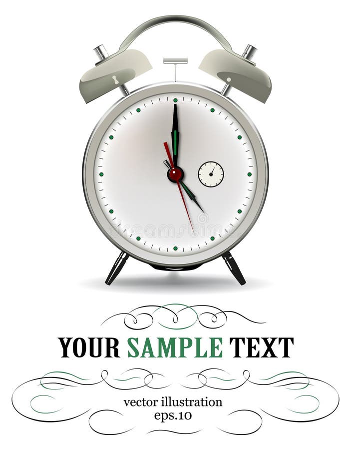 Alarma del reloj de reloj ilustración del vector. Ilustración de ...