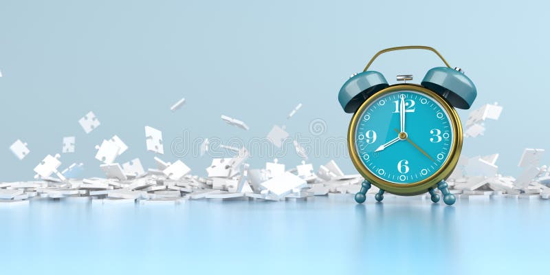 Alarmer Puzzle Pieces stock illustration. Illustration of appointment ...