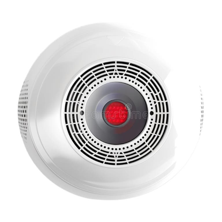 Alarming Smoke Detector on Transparent Background - Ai Generated Stock ...