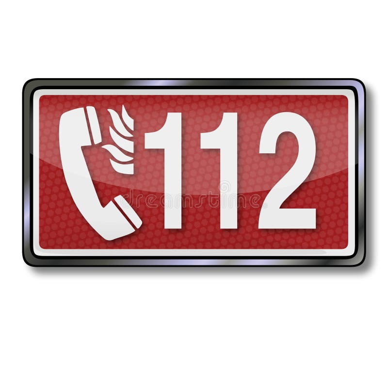 Alarmnummer 112 in Het Geval Van Brand Vector Illustratie ...