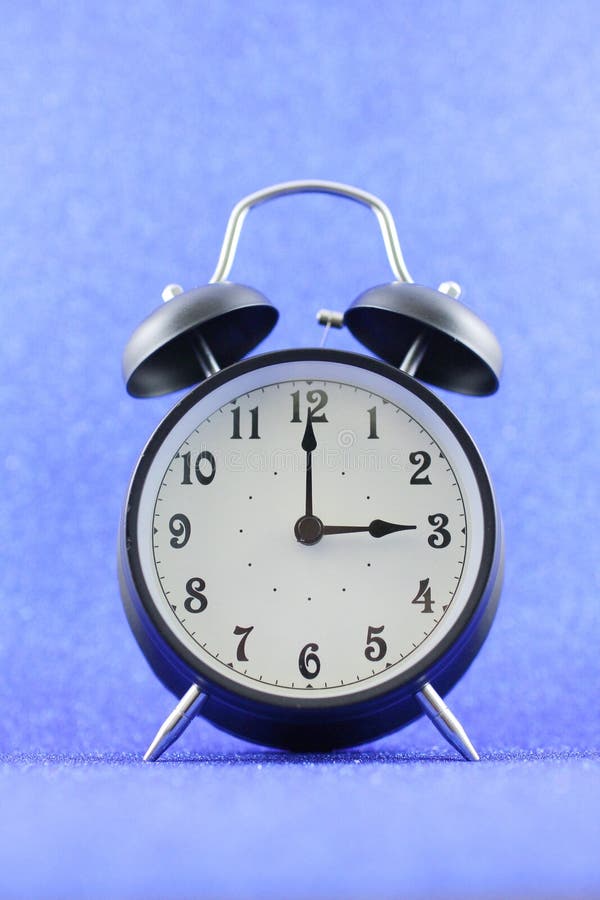 Alarms Clock Isolated with Blue Background Stock Photo - Image of retro ...