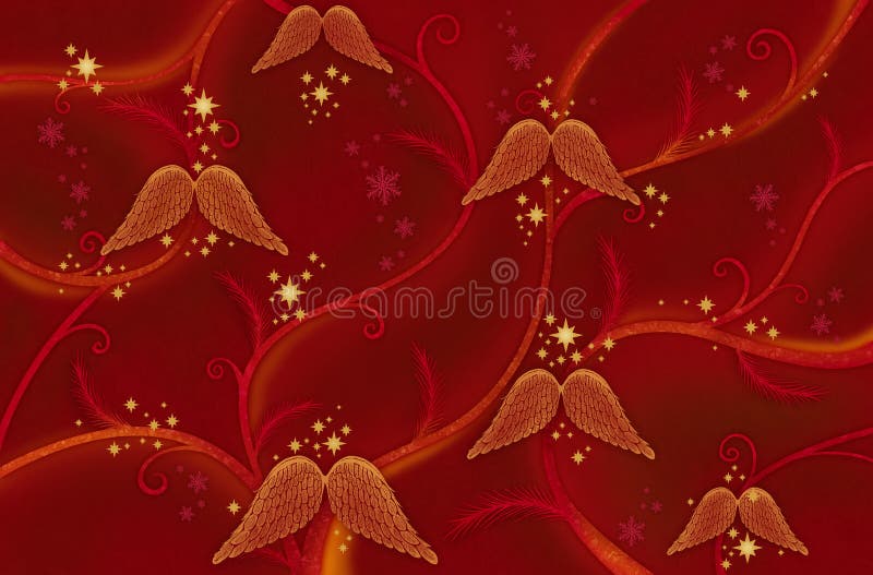 Alas de Navidad stock de ilustración. Ilustración de textil - 9140158