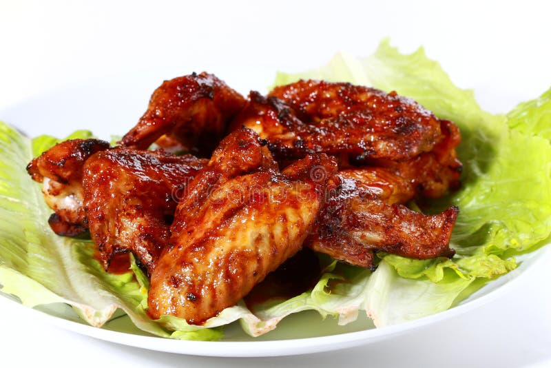 Alas de pollo foto de archivo. Imagen de azul, aperitivo - 10118980