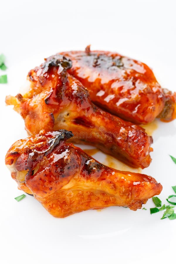 Alas De Pollo Con La Salsa De La Miel Imagen de archivo - Imagen de ...