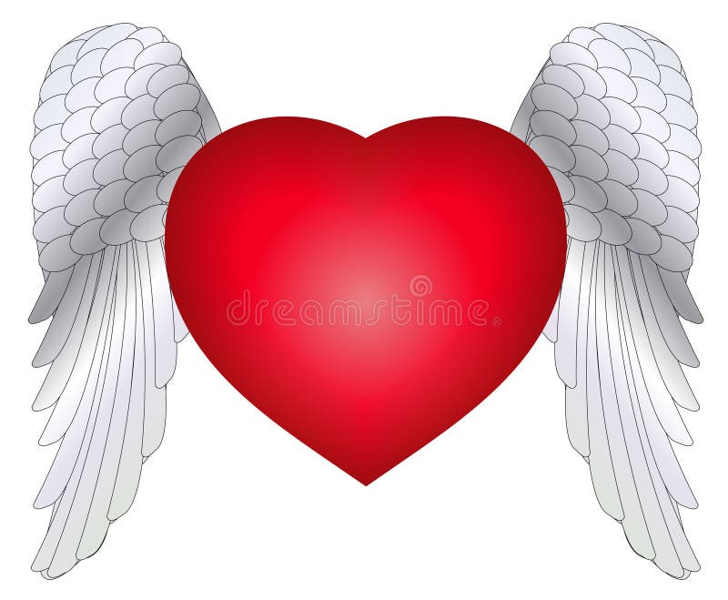 Alas del corazón ilustración del vector. Ilustración de objeto - 3454613