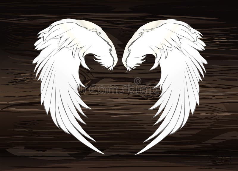 Alas Ejemplo Del Vector En Fondo De Madera Rebecca 36 Ilustración del ...