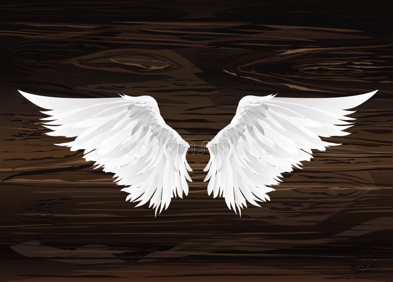 Alas Ejemplo Del Vector En Fondo De Madera Rebecca 36 Ilustración del ...