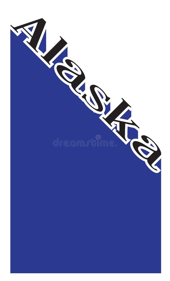 Alaska Angled Shadow Text stock vector. Illustration of banner - 166002291