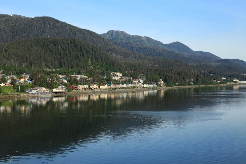 Alaska coastline at Juneau stock photo. Image of skies - 56165308