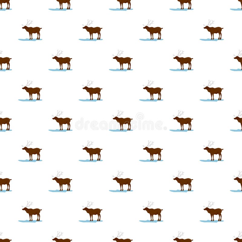Alaska Deer Pattern Seamless Vector Stock Vector - Illustration of ...